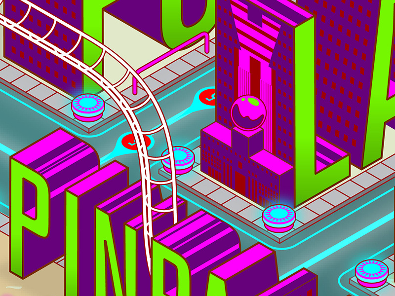 Portland Pinball Map by Drew Marshall on Dribbble