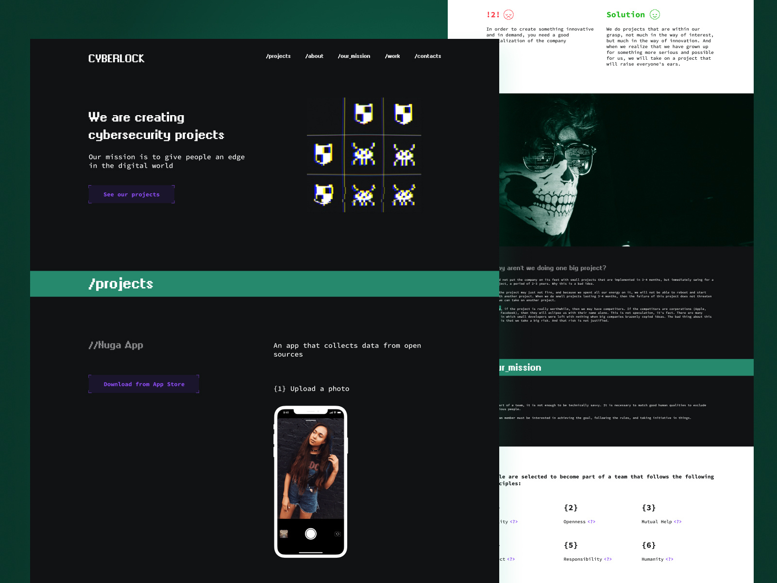 CyberLock Landing Page by Iurii Ushakov on Dribbble