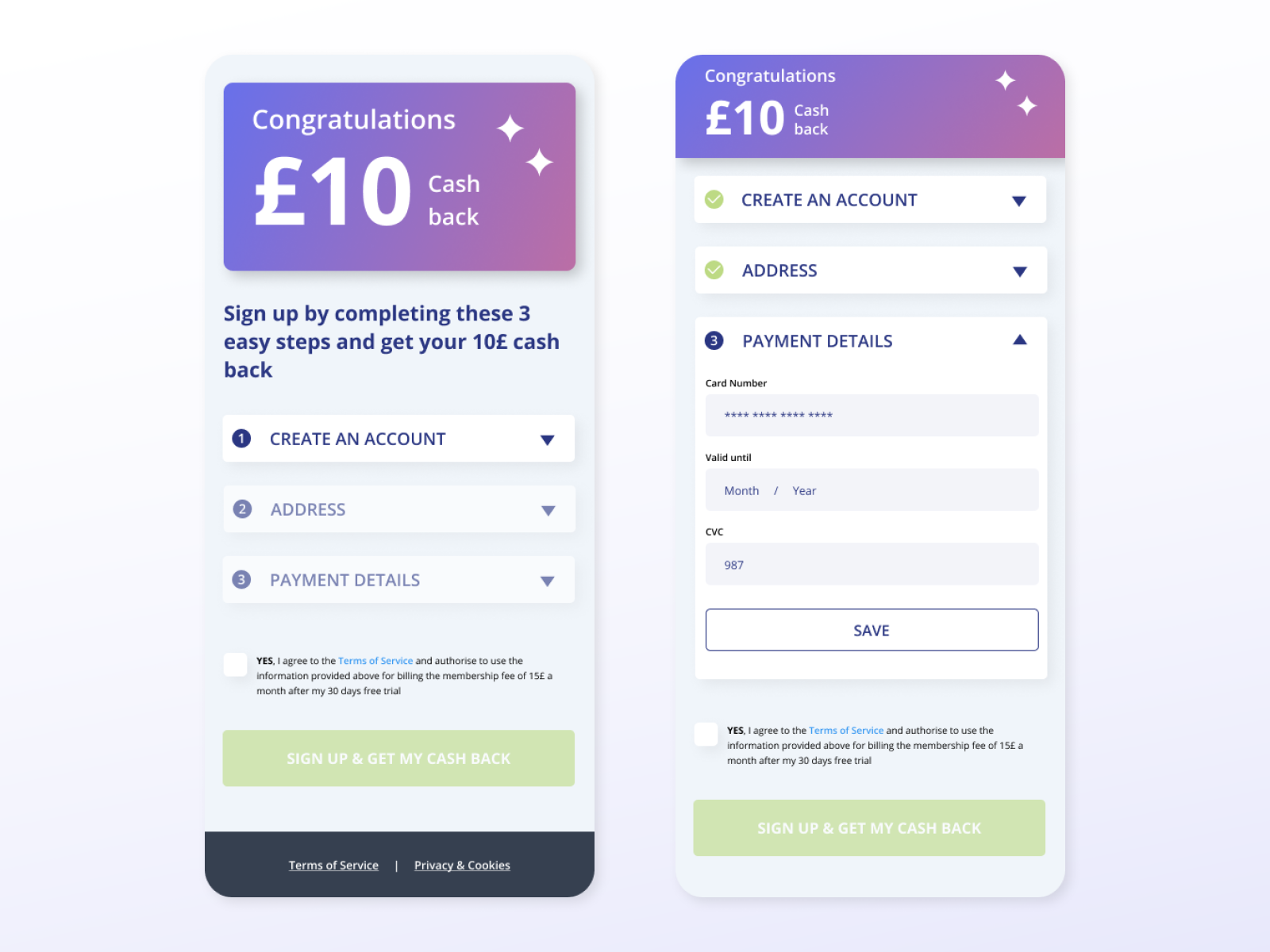 Sign Up Form by Rebi on Dribbble