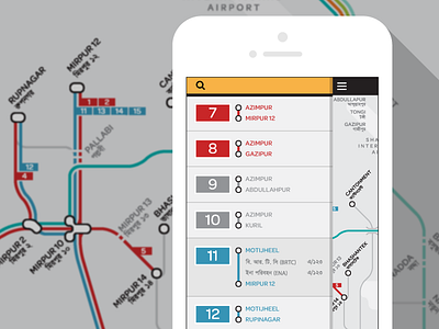 Digital Bus Map of Dhaka by Stephen Kennedy on Dribbble