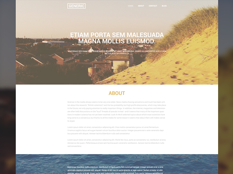 Generic Website Template by Mitch Jackson on Dribbble