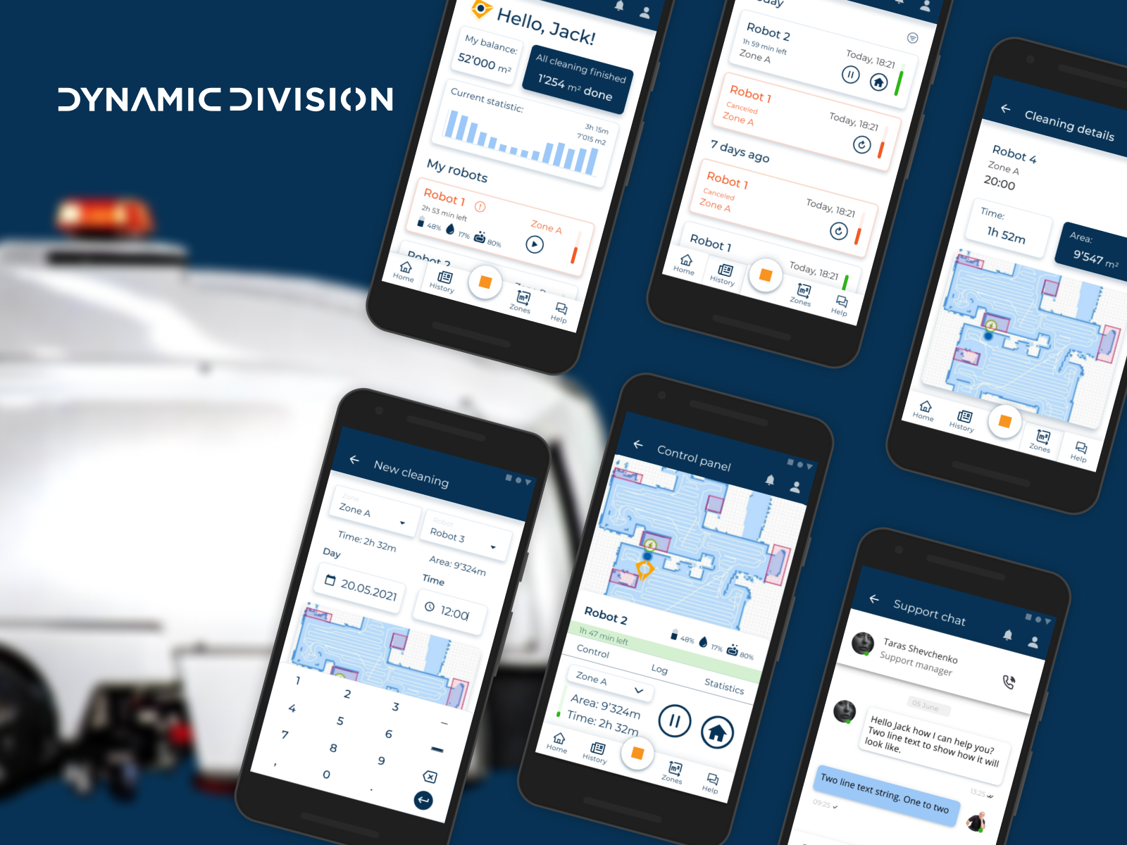 Robot control app by Alina on Dribbble