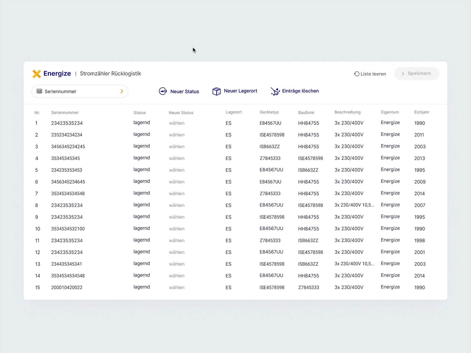 Clean Data Table Interface by UX&I on Dribbble