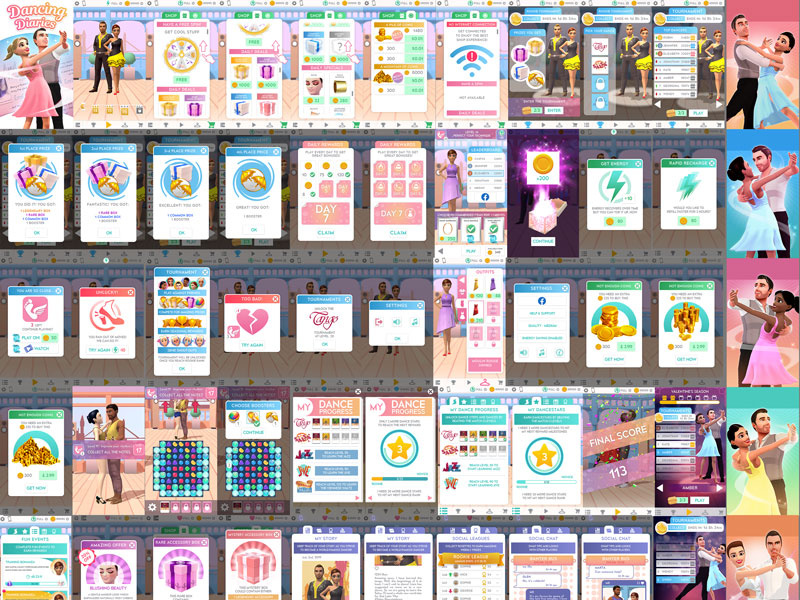 UI for Dancing Diaries (Exient/KuuHubb) by Patrizio Spadoni on Dribbble