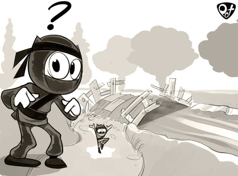 Sketch of Clumsy Ninja by Patrizio Spadoni on Dribbble