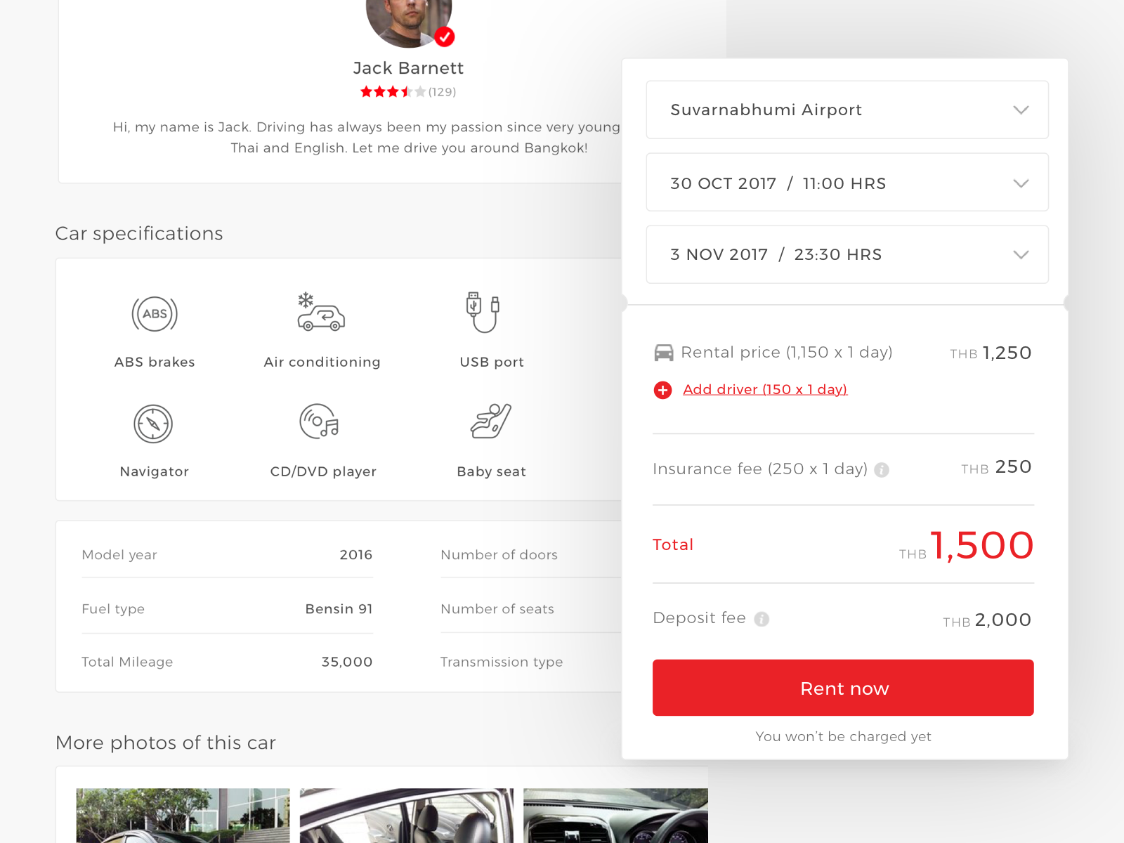 Peer to peer car rental by Am Saiyavath on Dribbble