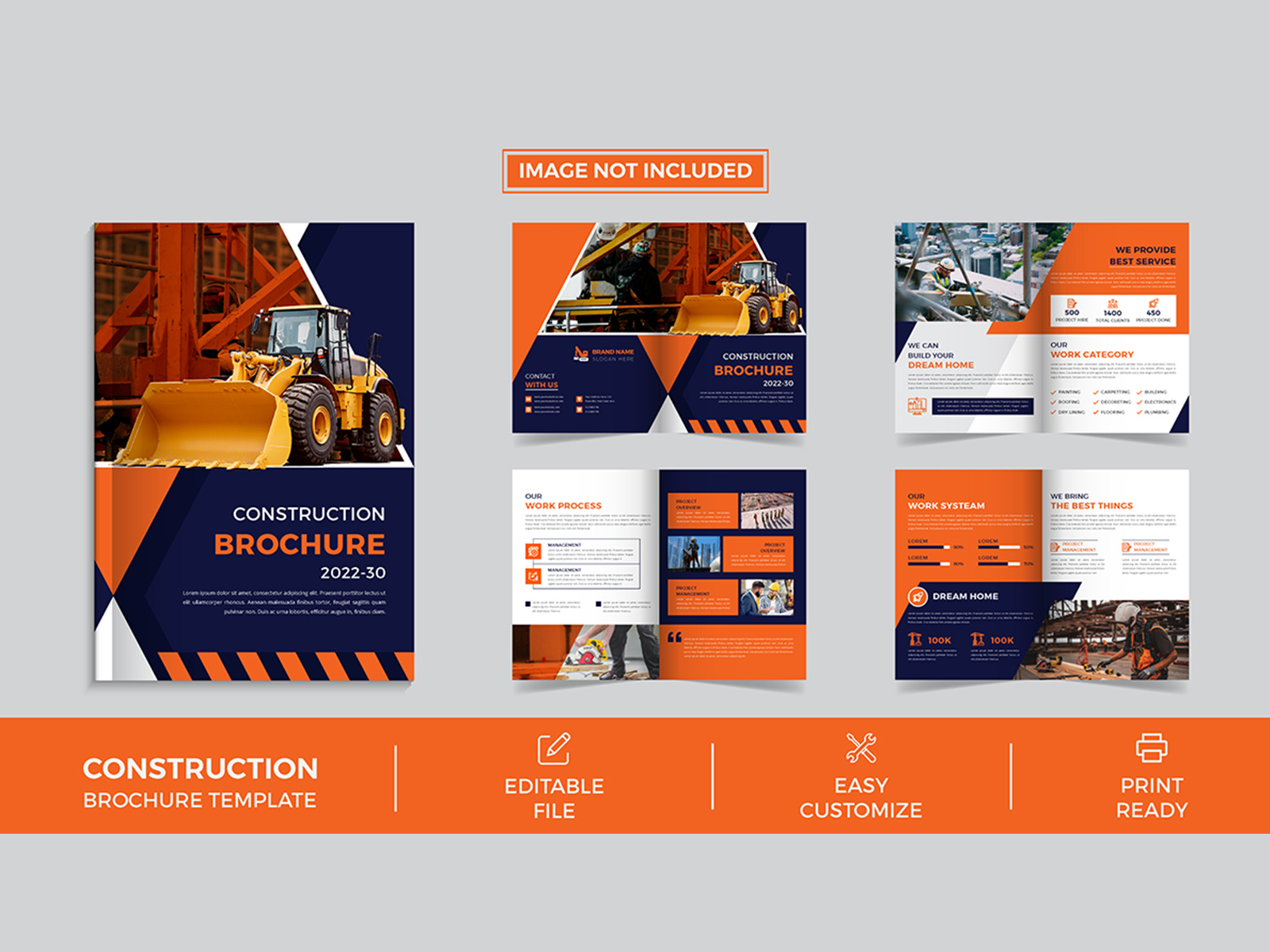 Construction Brochure Template Design by Artifie on Dribbble