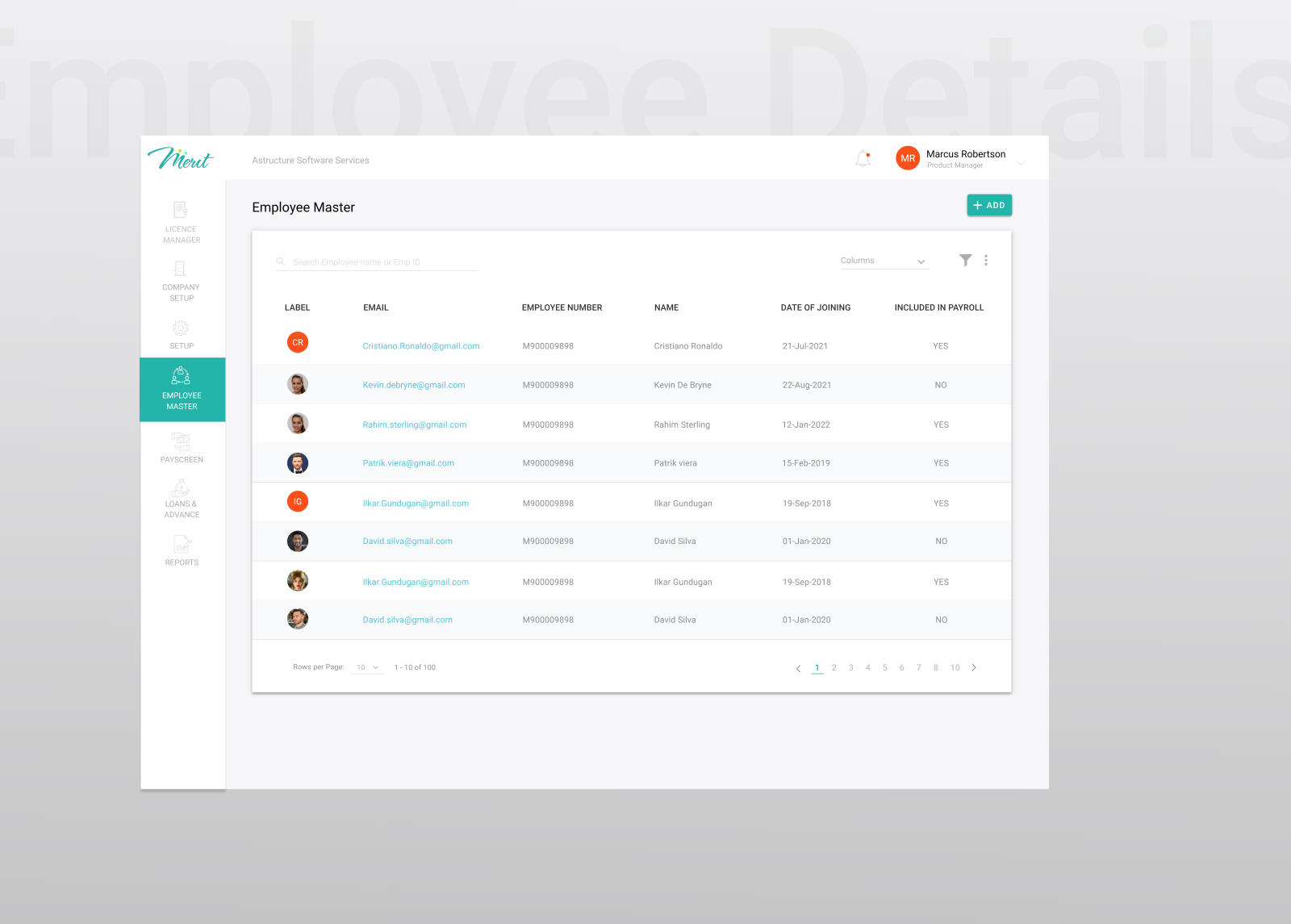 Dribbble - Employee Details.png by Gautham