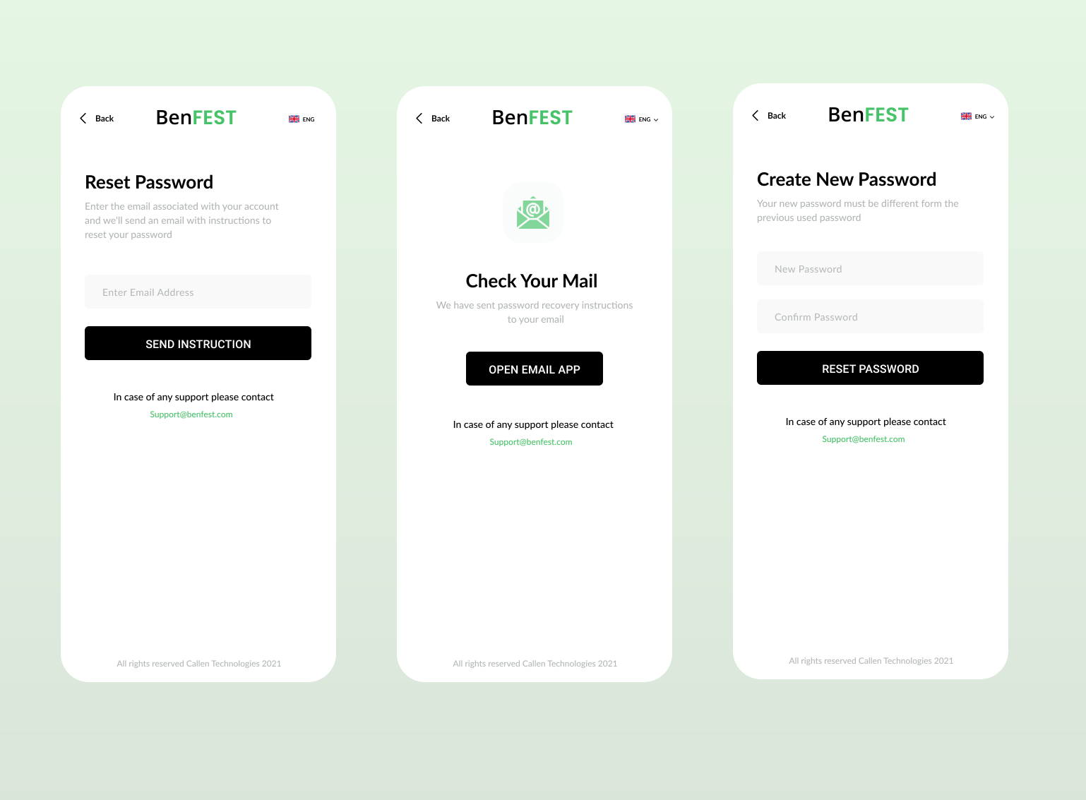 Reset password flow by Gautham on Dribbble