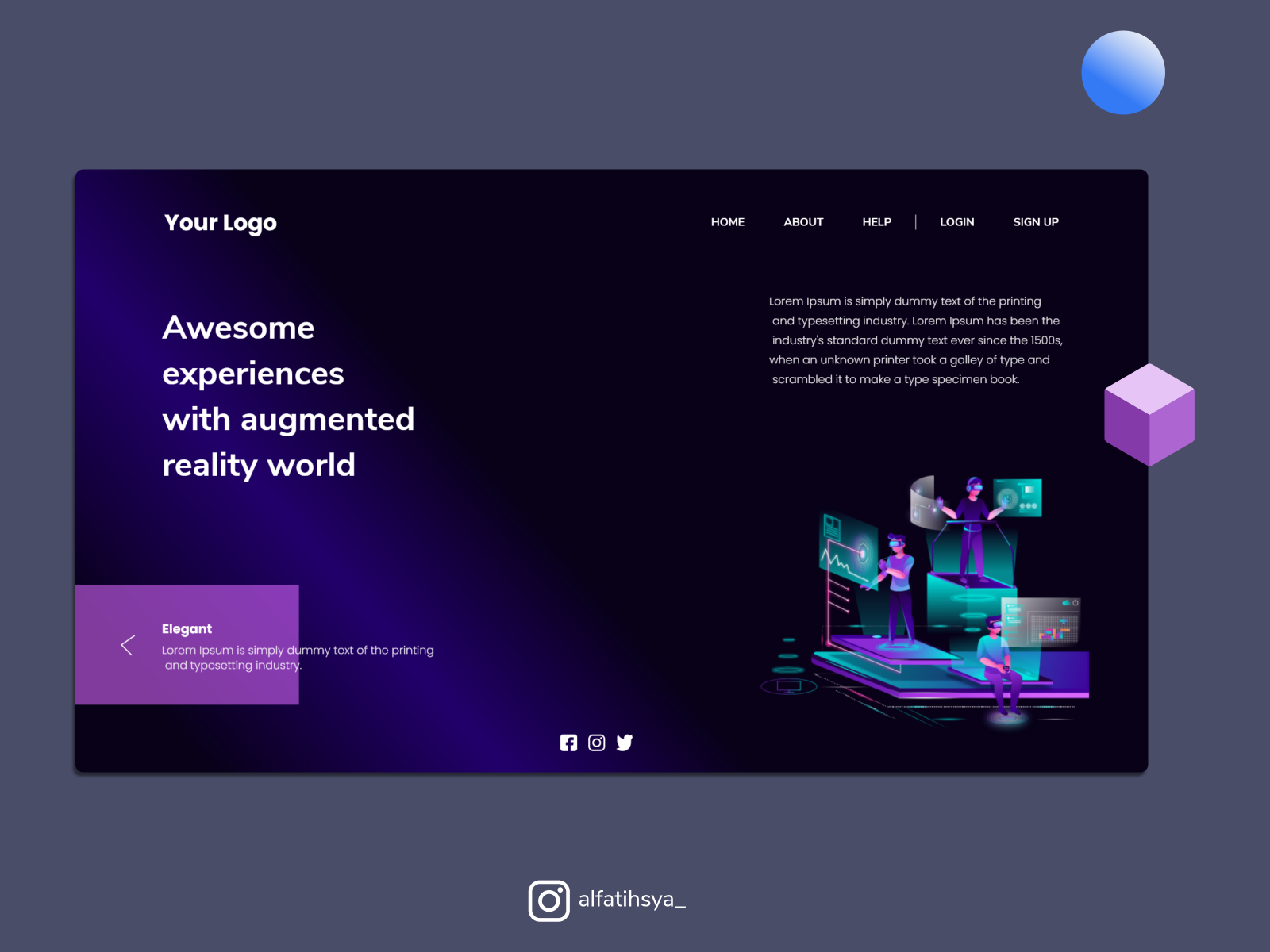 Augmented Reality Web by al fatih on Dribbble