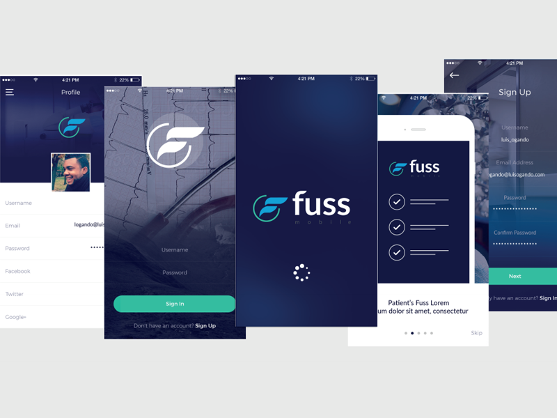 Demo concept Fuss App by Luis E. Ogando on Dribbble