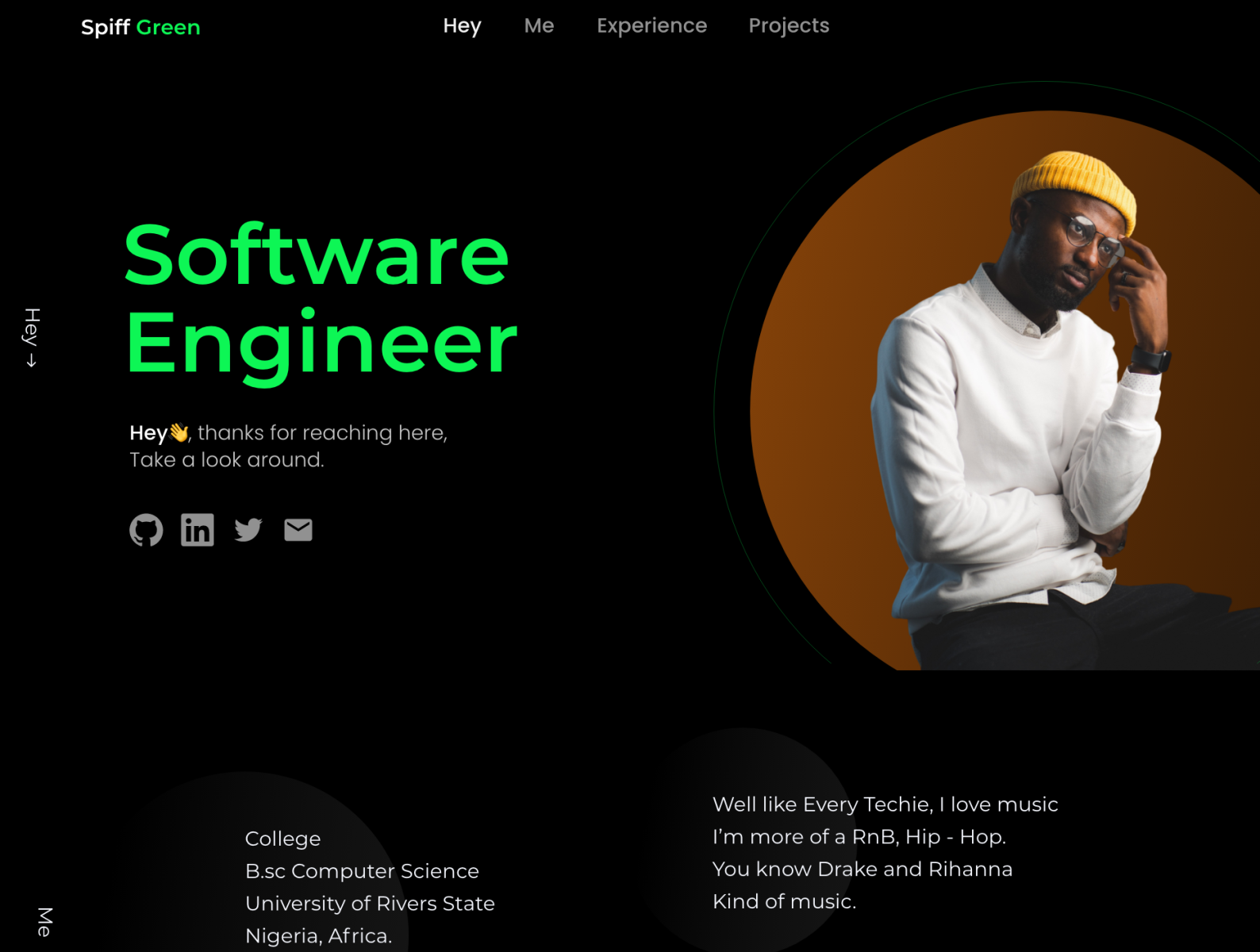 Developer Portfolio by nicholas ovunda on Dribbble