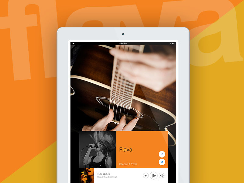 Flava Player - App by Kexin Li on Dribbble
