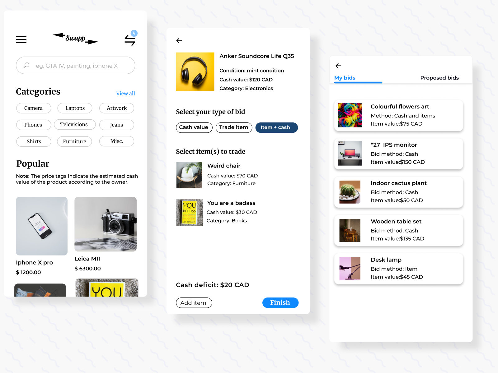 Swapp - e-commerce app by kenny on Dribbble