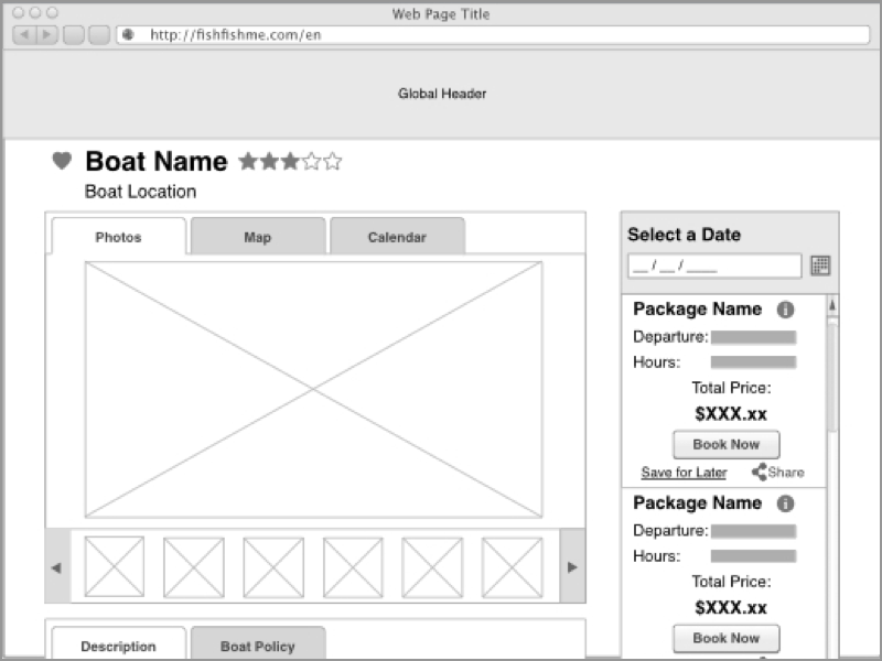 Boat Description Page Wireframe For FishFishMe By Neilda Pacquing On boat-description-page-wireframe-for-fishfishme-by-neilda-pacquing-on