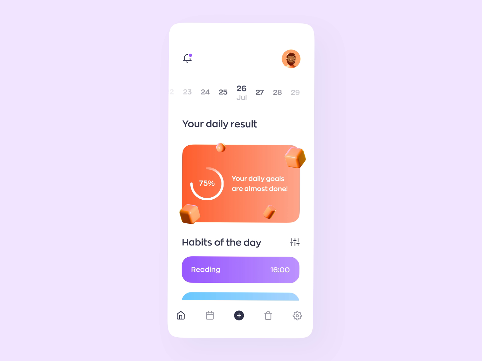 Habit Tracking App by Alexander Kontsevoy on Dribbble