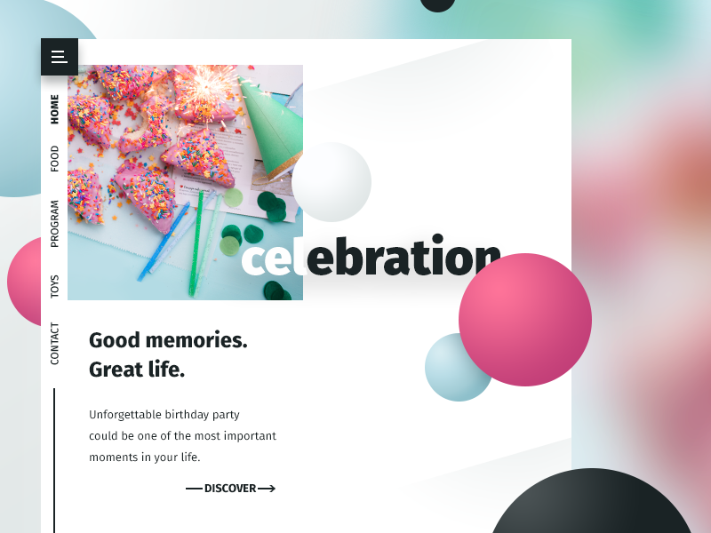 Celebration | Landing Page by Filip Benda on Dribbble
