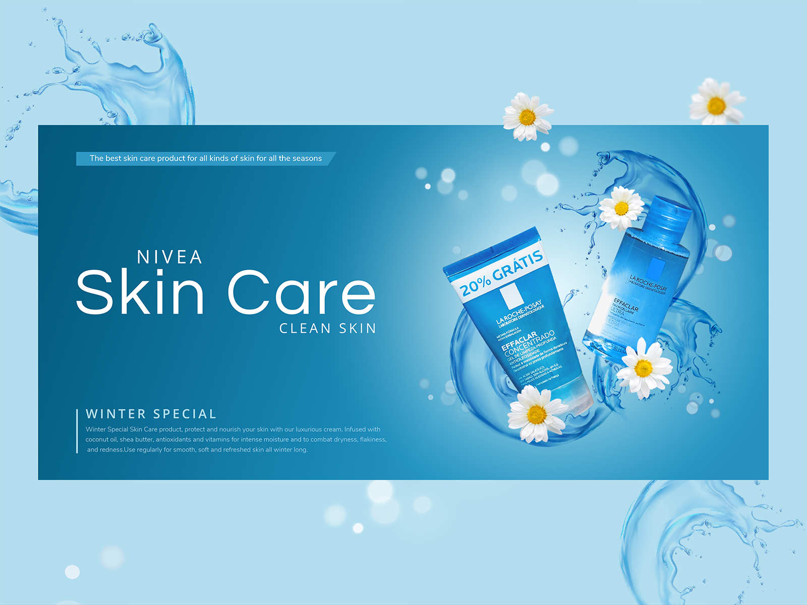 Skin Care Product | Website Banner Design by Ashish Kumar Roy on Dribbble