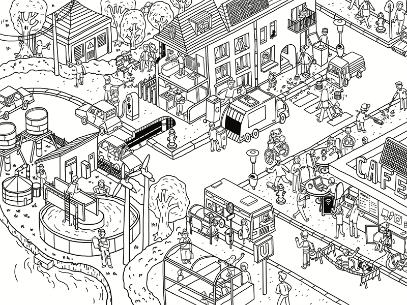 How does a city work? by Katha Hagemann on Dribbble