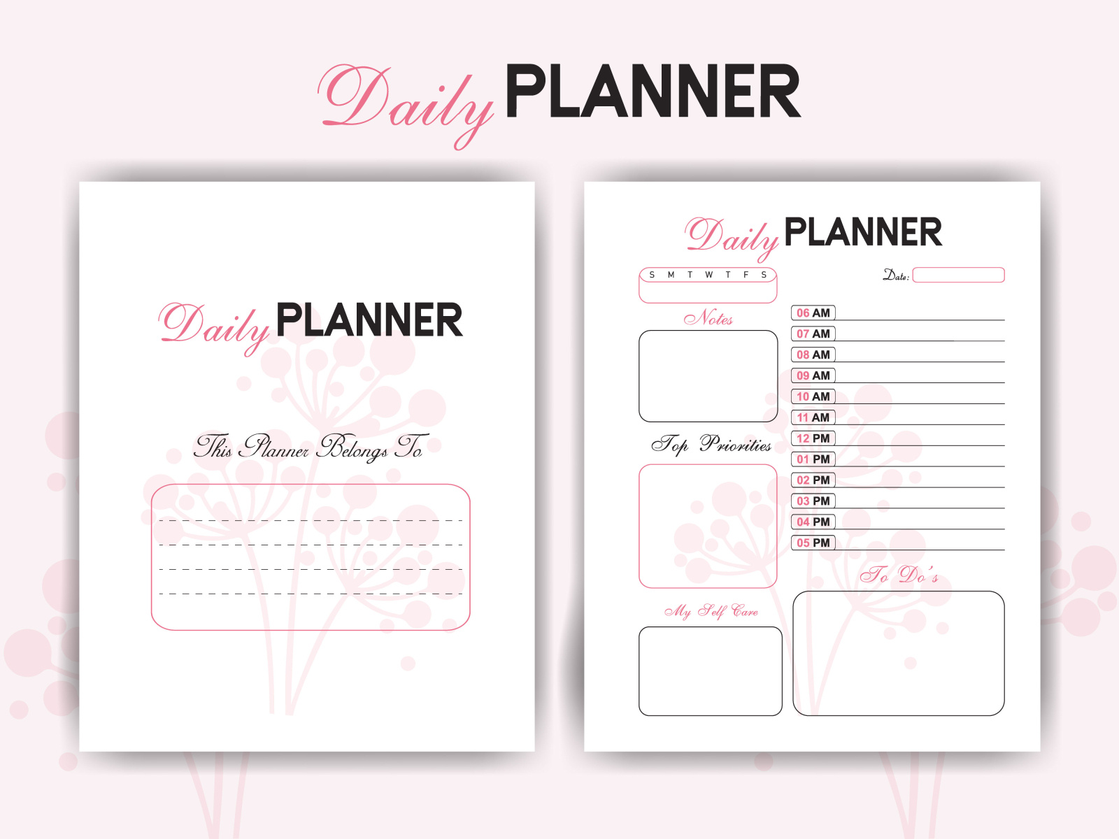 Daily Planner - Printable KDP Interior by Sctch Creations on Dribbble
