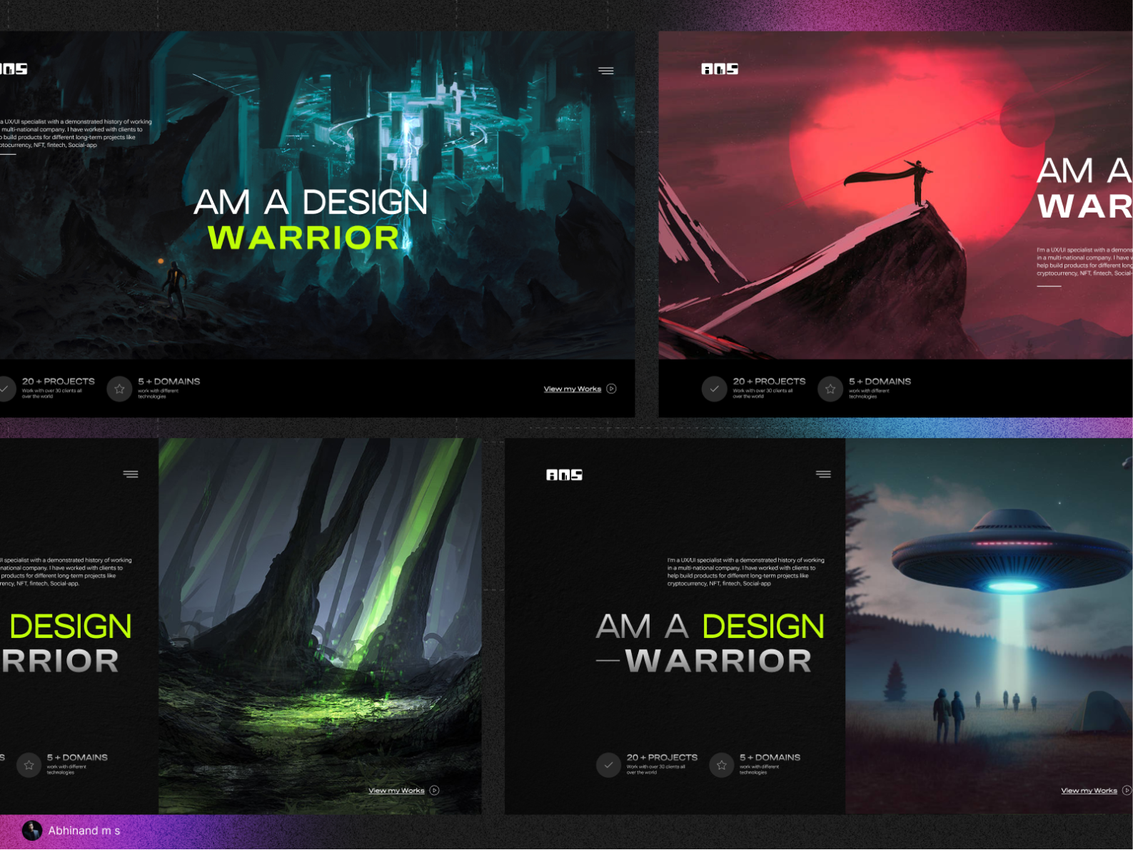 Design portfolio by Abhinand M S on Dribbble