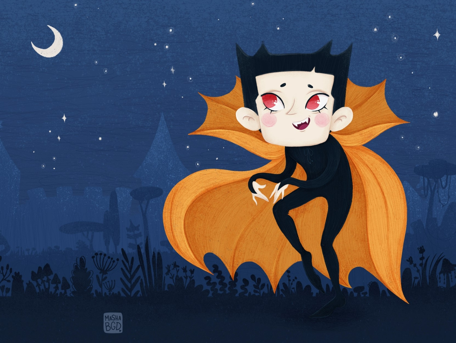 Illustration for a children's book about a vampire by Masha BGD by ...