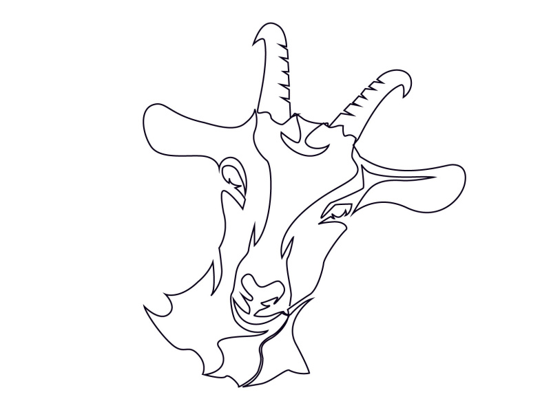 Goat one line art 01 by Graphic-Infinite on Dribbble