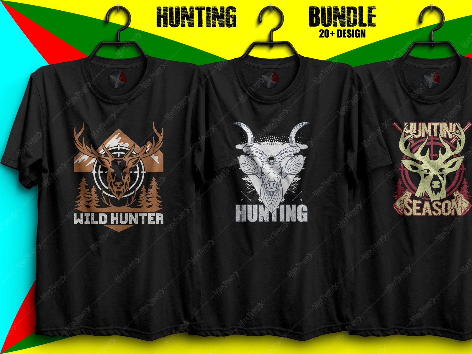 20+ Print Ready Editable Hunting T-Shirts Design Bundle :) by Md Nayem ...