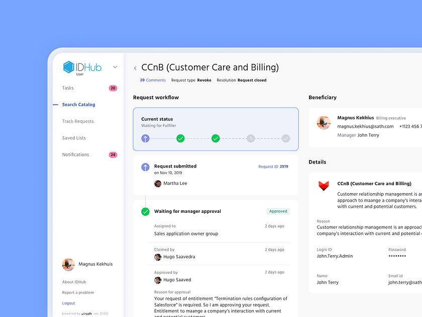 Request Tracking UI Design | B2B Web App by Aubergine Solutions on Dribbble