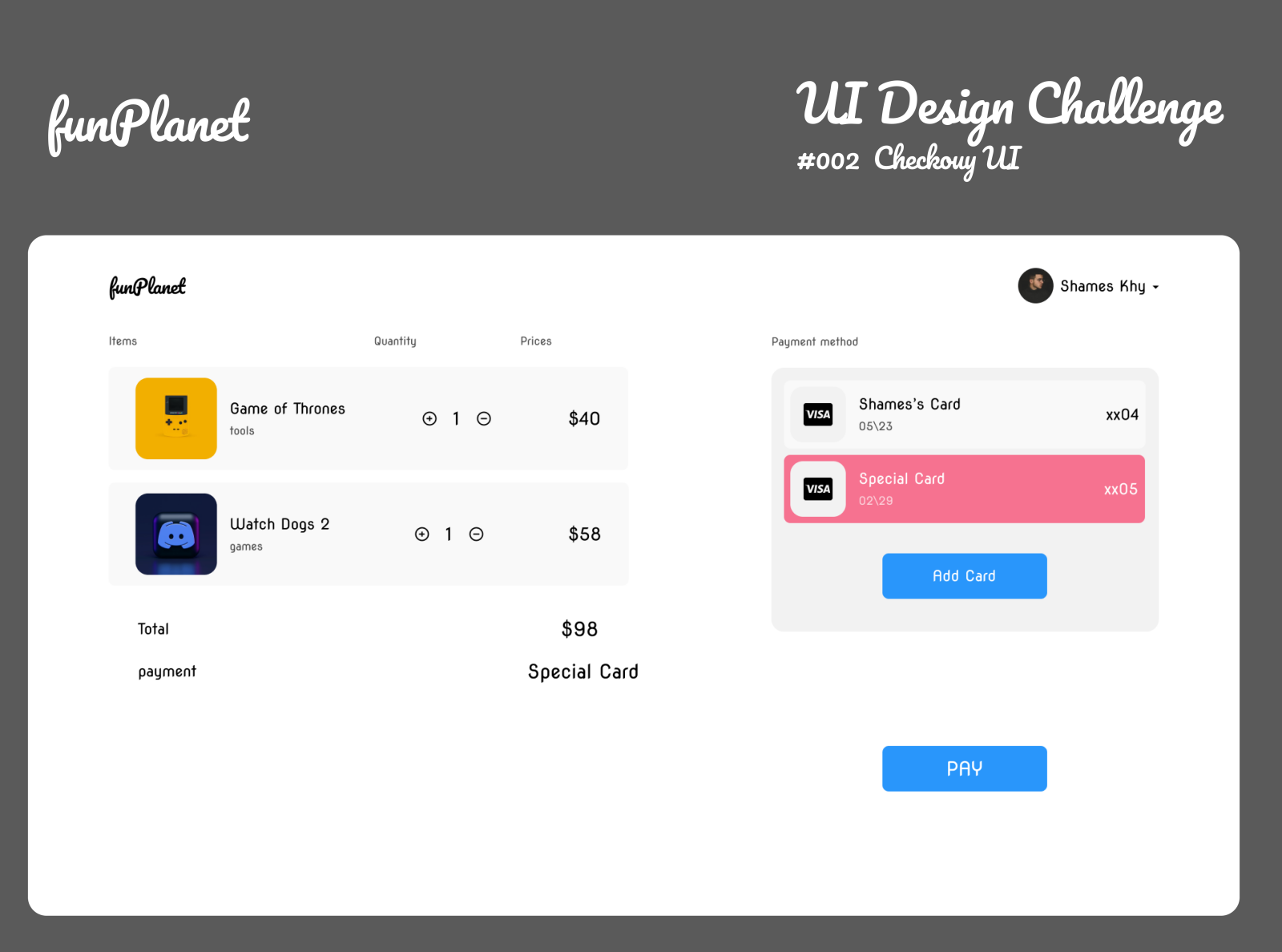 funPlanet UI - UI Design Challenge 002 #DailyUI by Shames Kholani on ...
