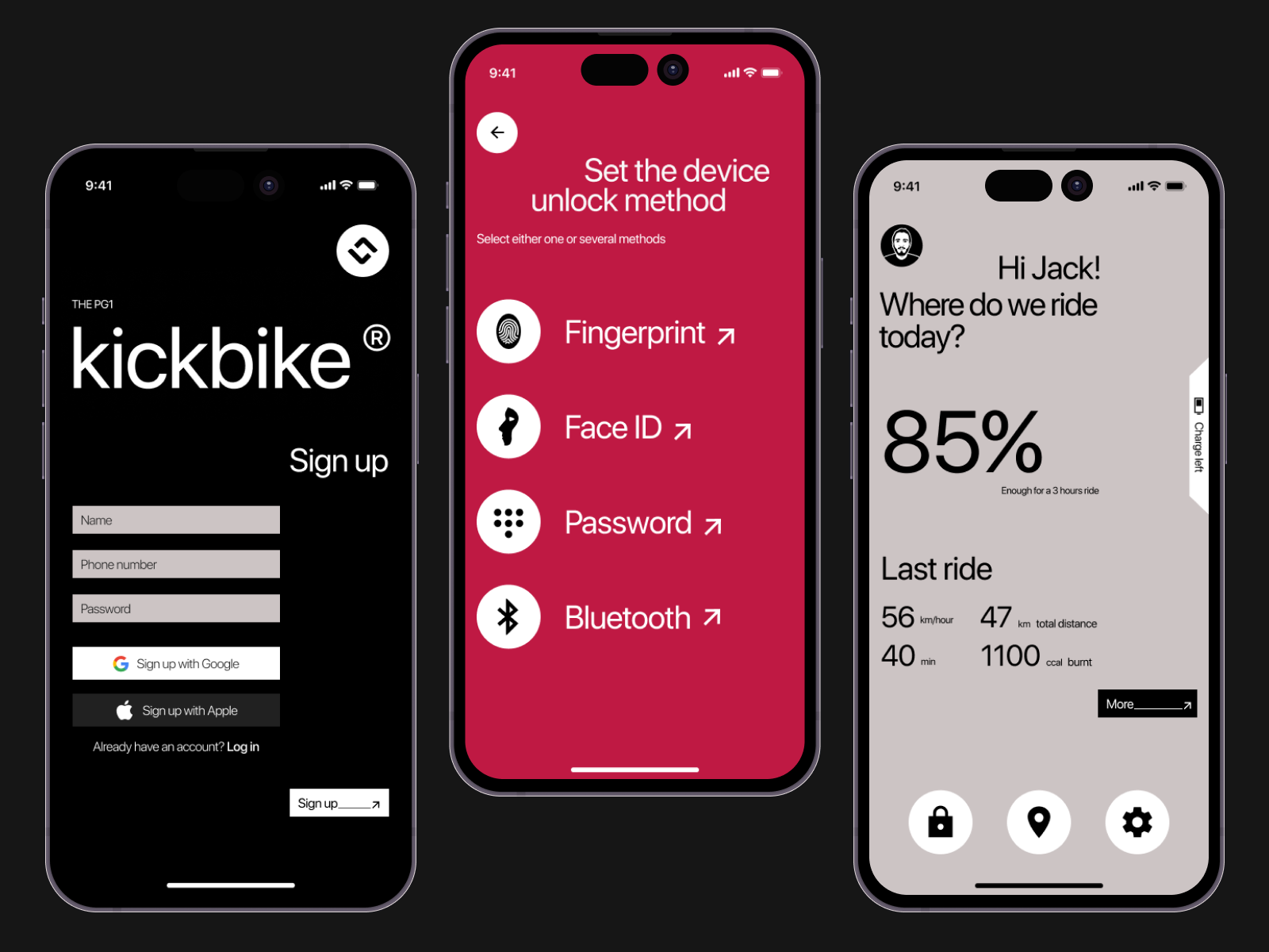 Kick bike app concept by Elena Luchevnikova on Dribbble