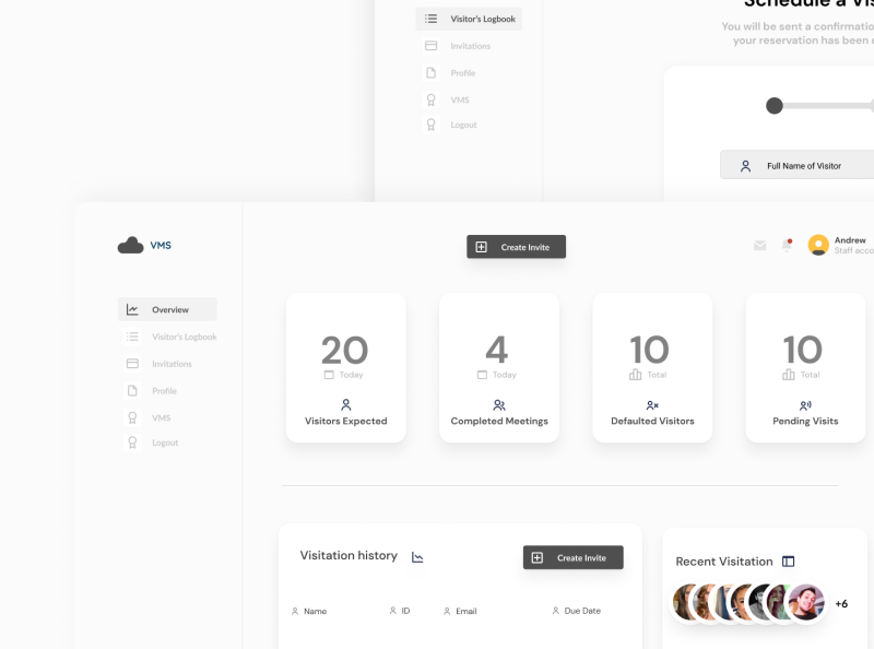 Visitor Management System by Dare Goodness on Dribbble