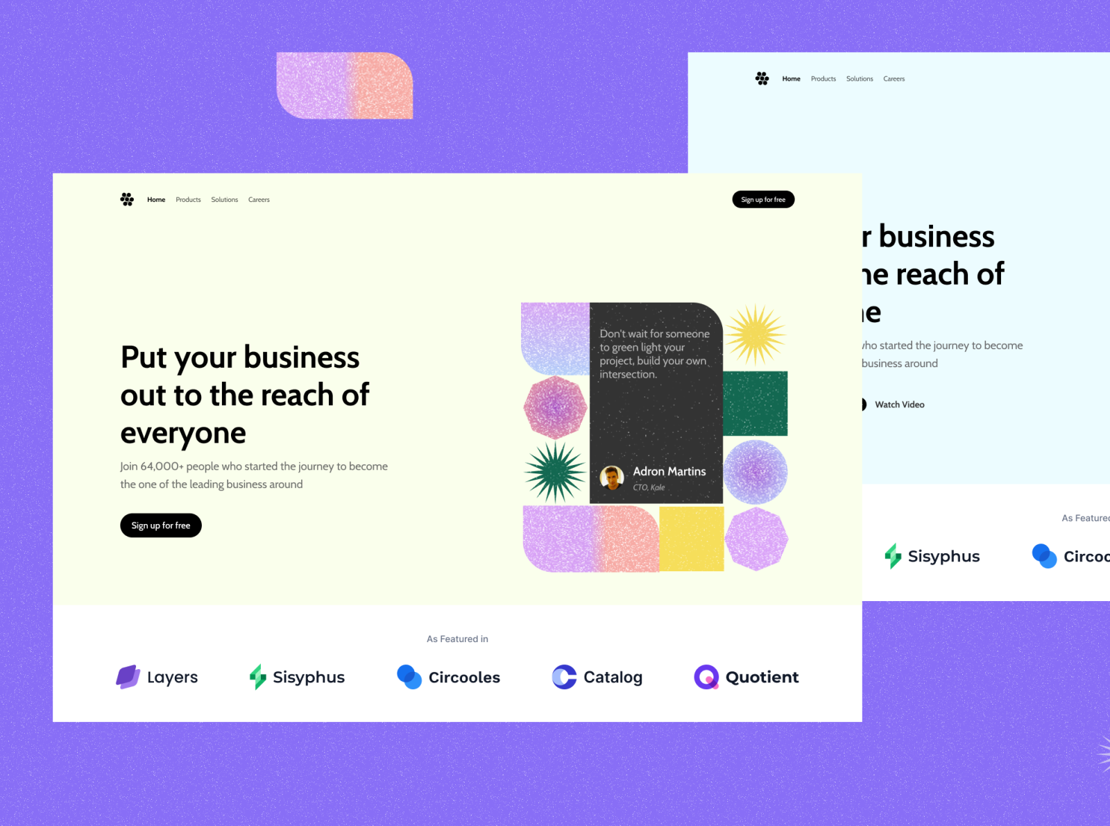 Startup Landing page design concept by Dare Goodness on Dribbble