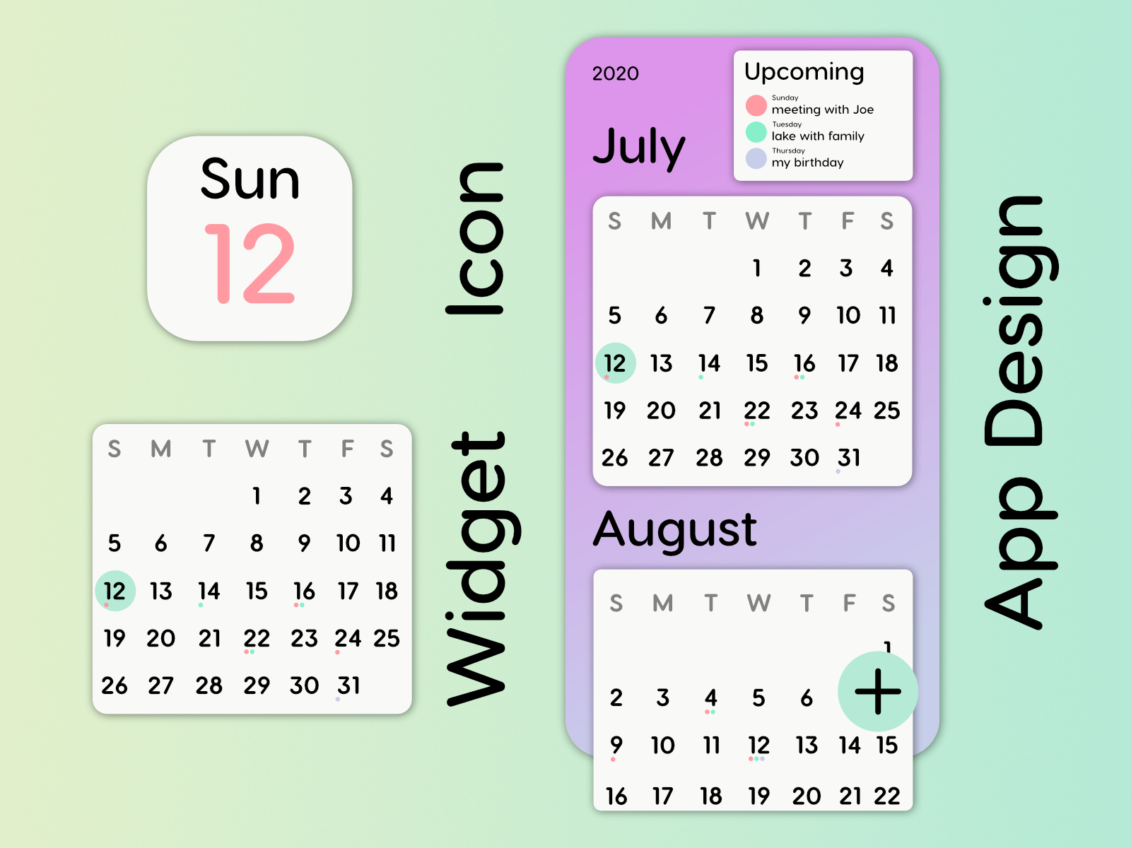 Calendar Mobile App Design by Jaden Bair on Dribbble