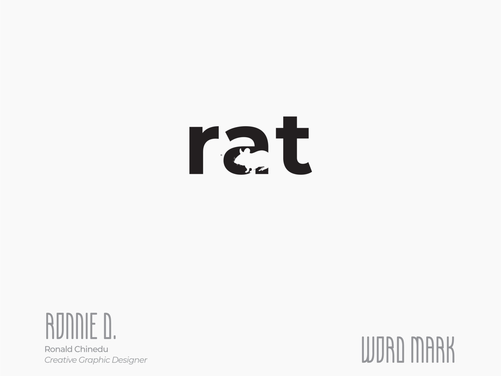 Rat Wordmark 🐀 by Onyekara Ronald on Dribbble