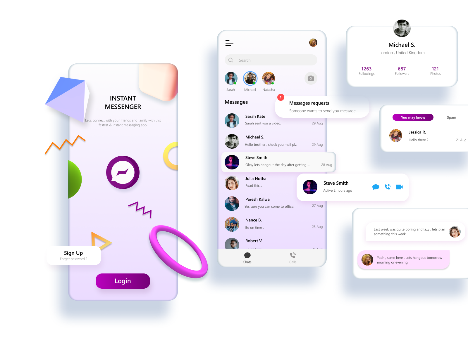 Messenger App Design by Yash Nikam🏅 on Dribbble