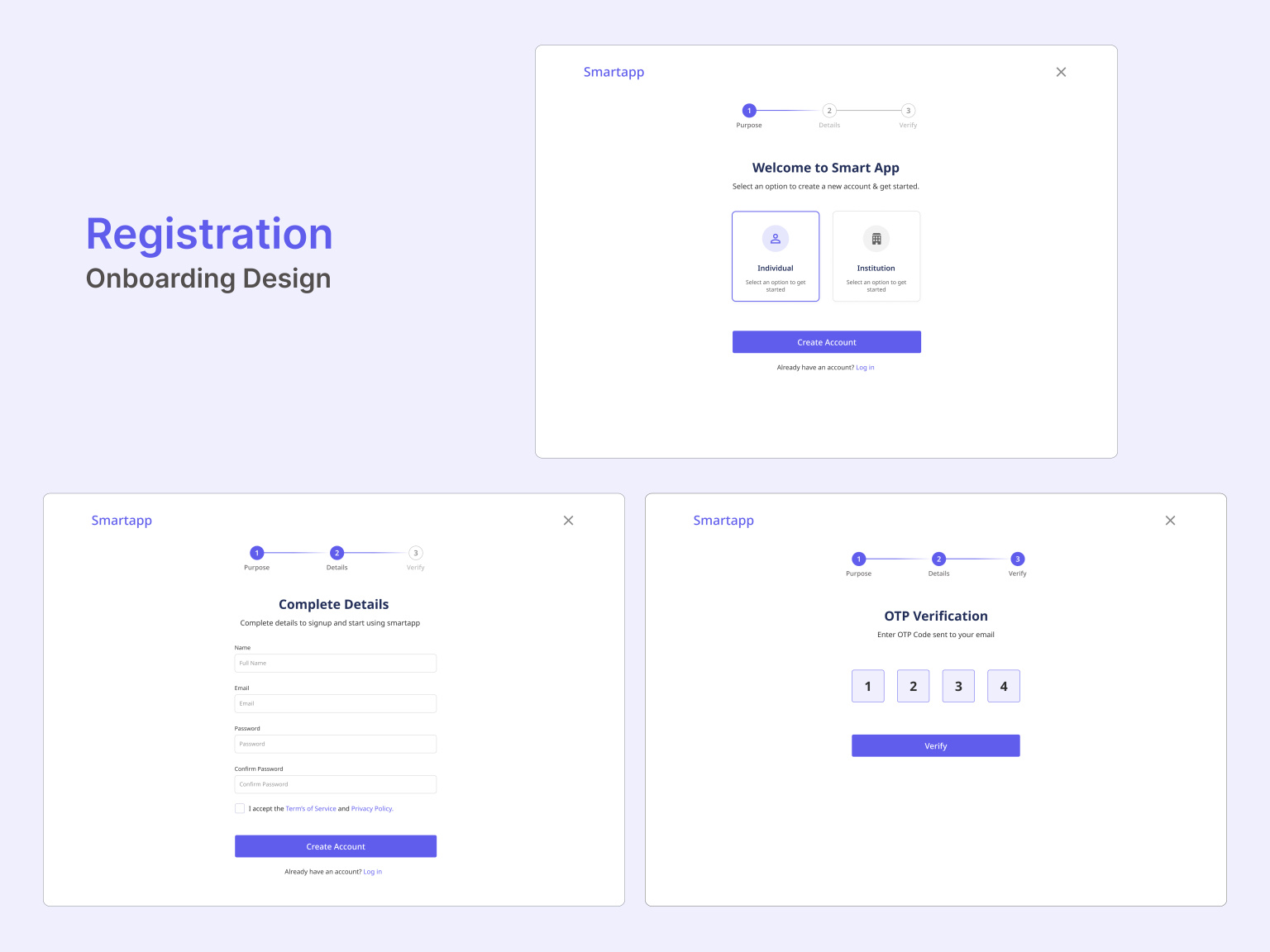 Web App Registration Design by Morenike Adeyemi on Dribbble