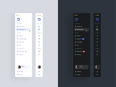 Dashboard slider menu by Akhil P T on Dribbble