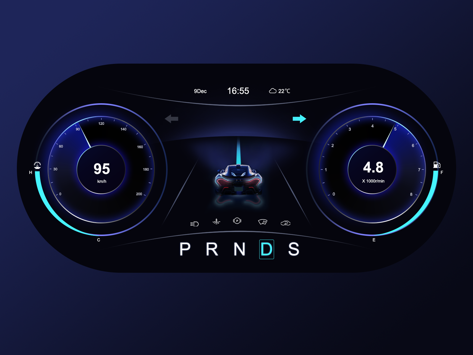 Car dashboard by ashutiantian on Dribbble