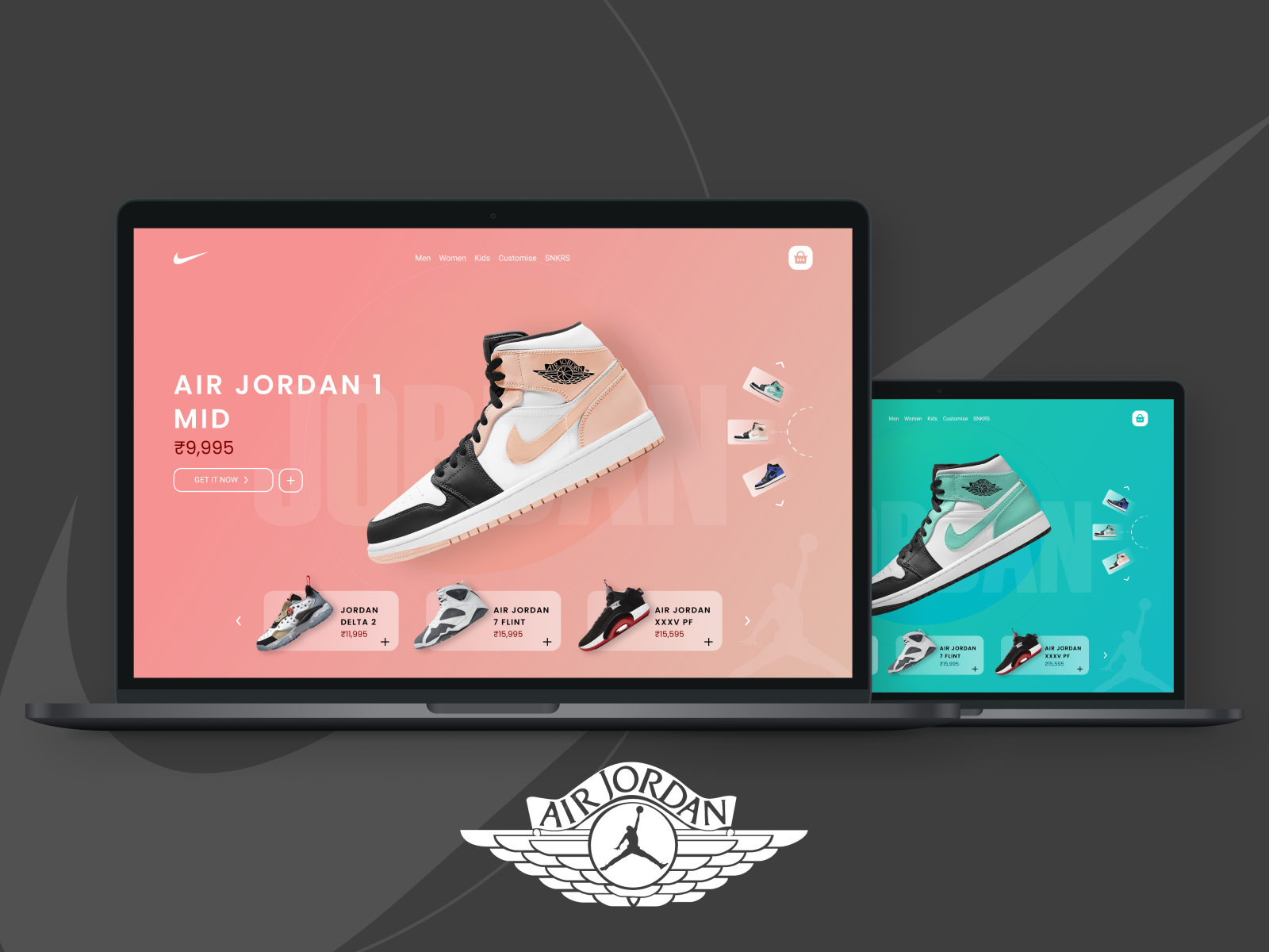 Nike Air Jordan Concept Landing Page by Harsh Navani • robo on Dribbble