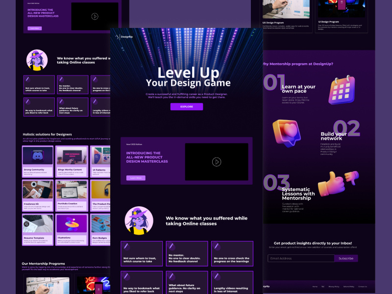 Design Up: Edtech Landing Page by Divya Chaudhary on Dribbble