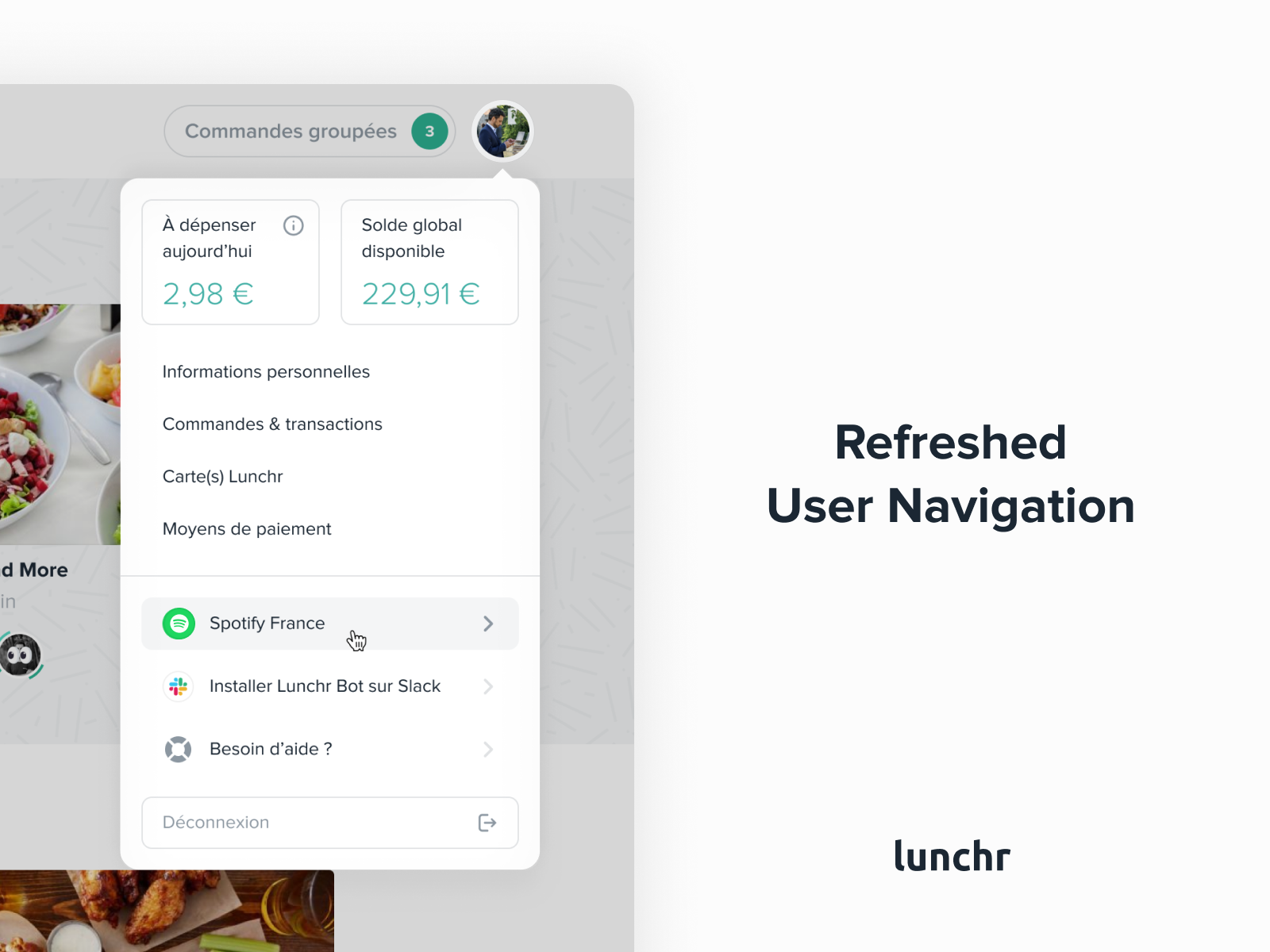 Lunchr User Navigation Concept by Christophe Bouche for Swile on Dribbble