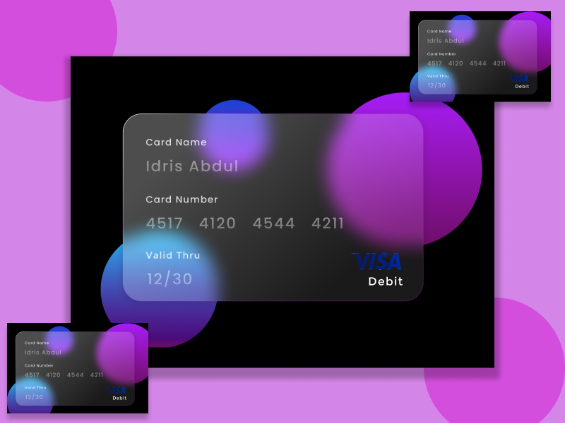 Glass Card Effect by Abigail Anioke on Dribbble