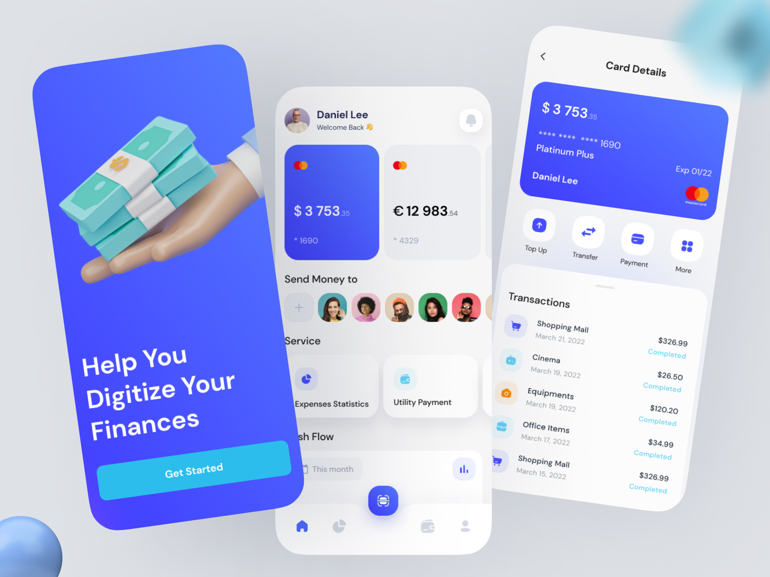 Mobile Banking App Concept by Victoria Novik on Dribbble