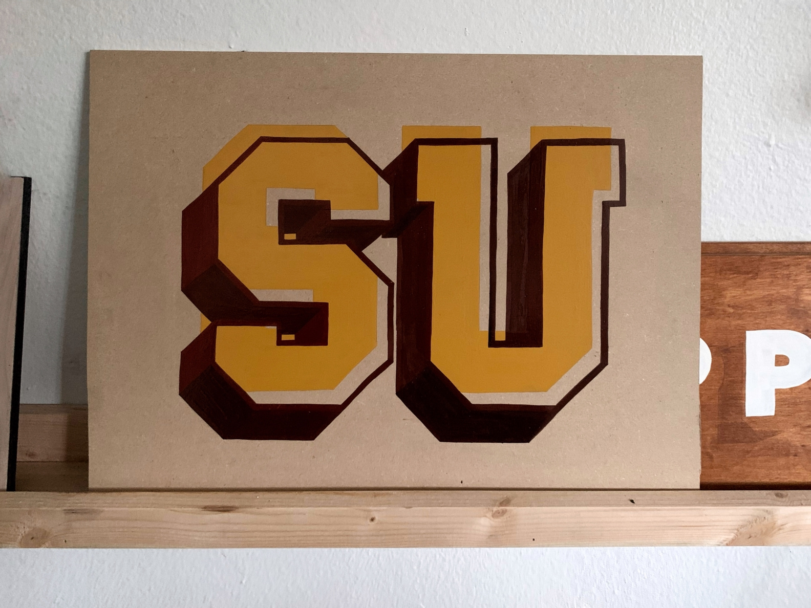 Hand Painted University Block Letter Sign by Jenn Frost on Dribbble