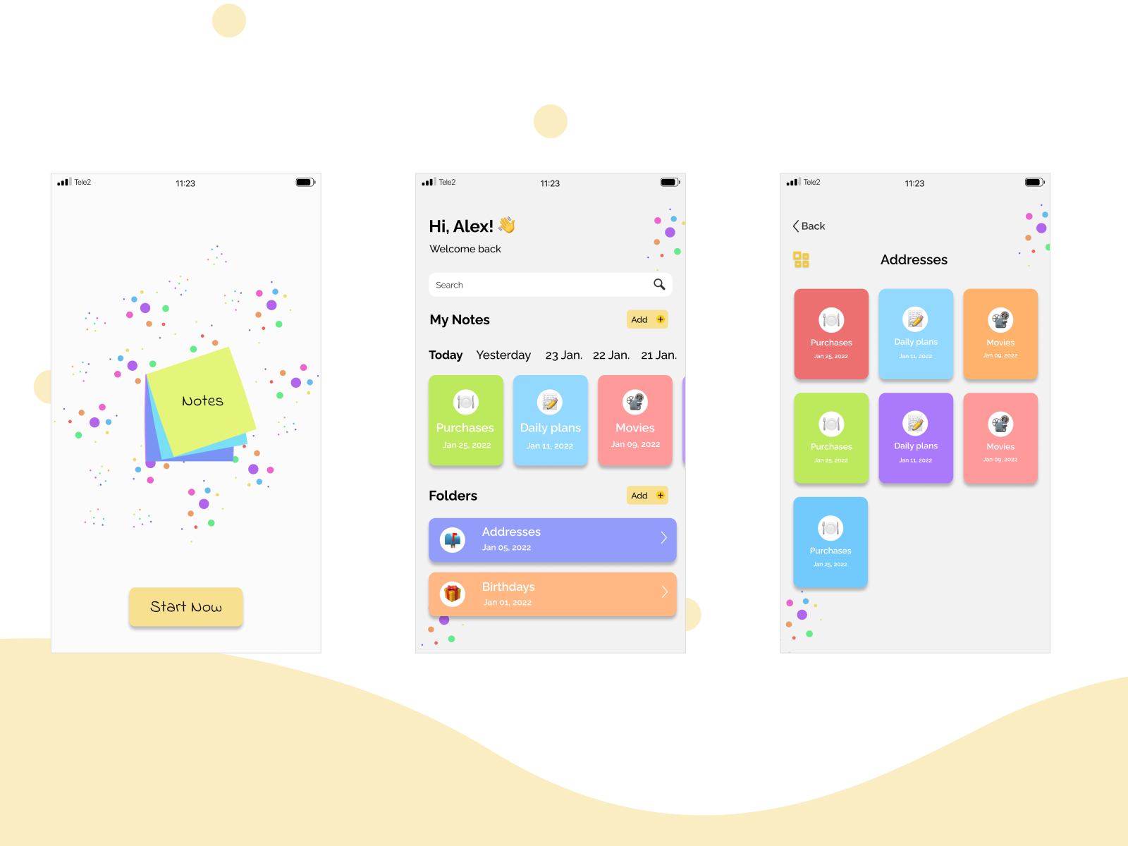 Design app notepad for phone by Alex Li-Chun on Dribbble