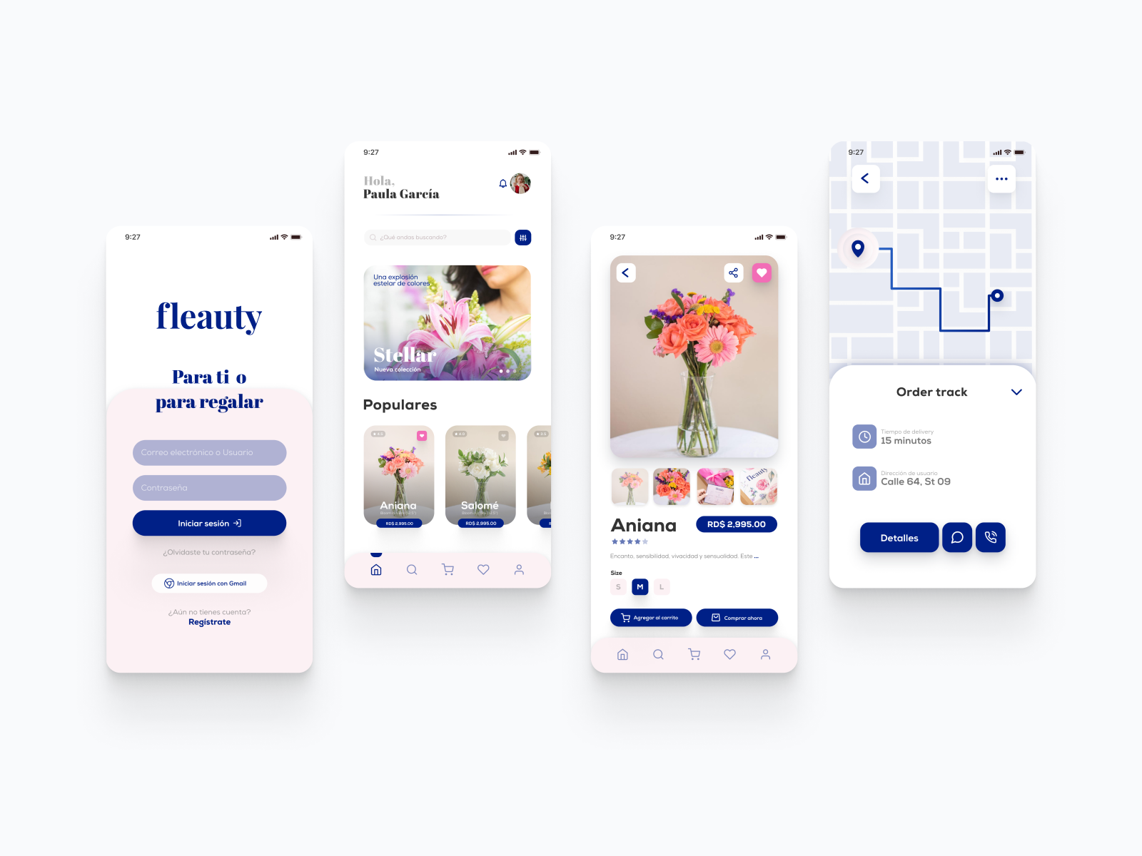 Fleauty App Design by Diego Bonilla on Dribbble