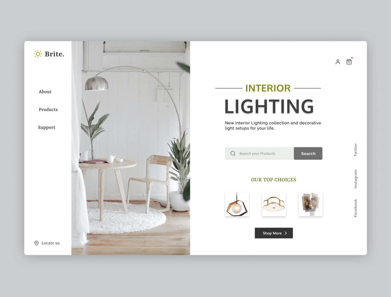 Interior Lighting Web UI by The Noobsters on Dribbble