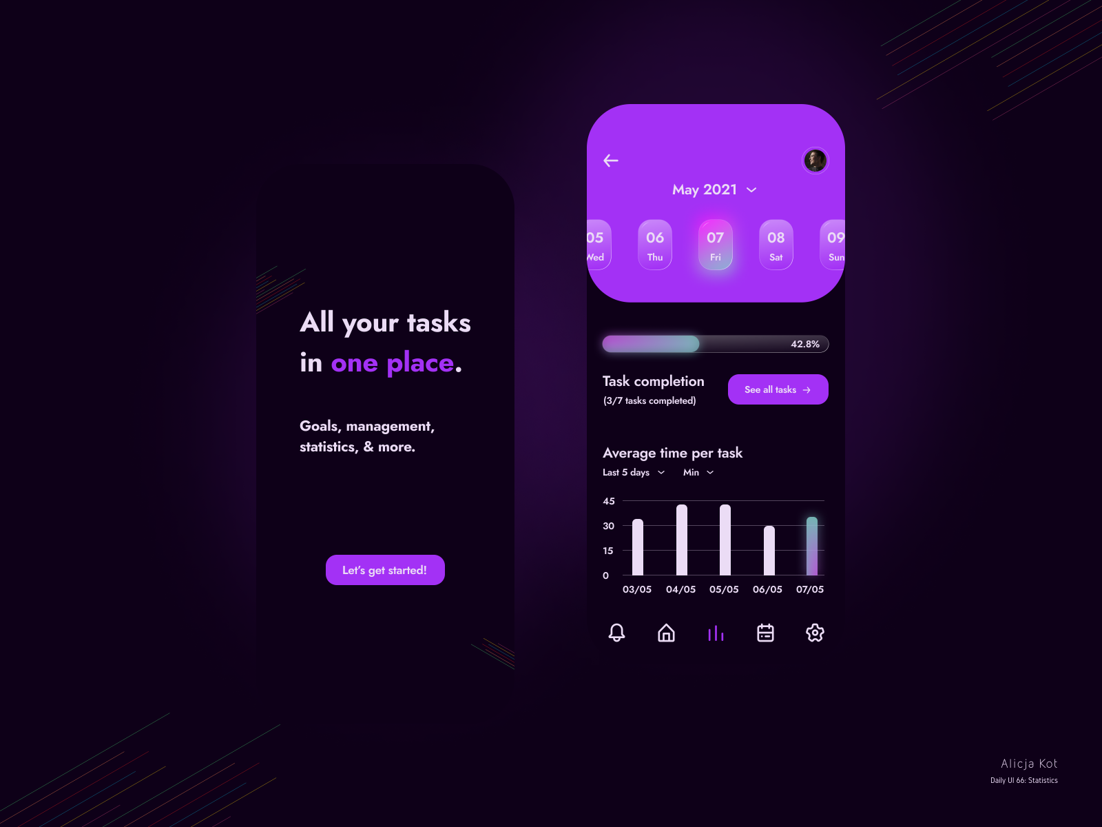 Daily UI #66: Statistics by Alicja Kot on Dribbble