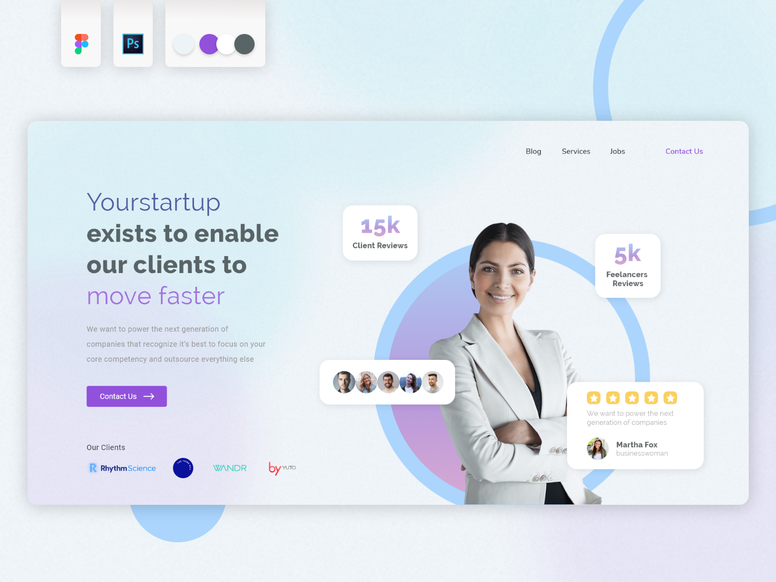 Personal brand landing page by David Merino on Dribbble